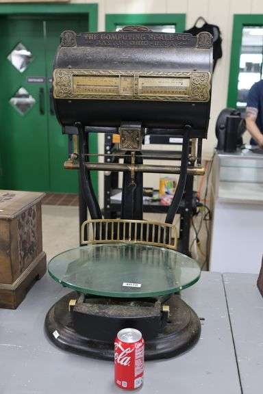 Antique Cast Iron Computing Scale Co. Glass Platform Scale - Dixon's ...