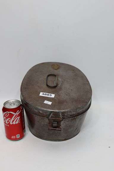 Antique Edward Smith London Tin Hat Box - Dixon's Auction at Crumpton