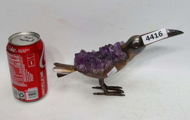 Vintage Gerson Silver-Plated Amethyst Crystal Sculpture - Dixon's ...