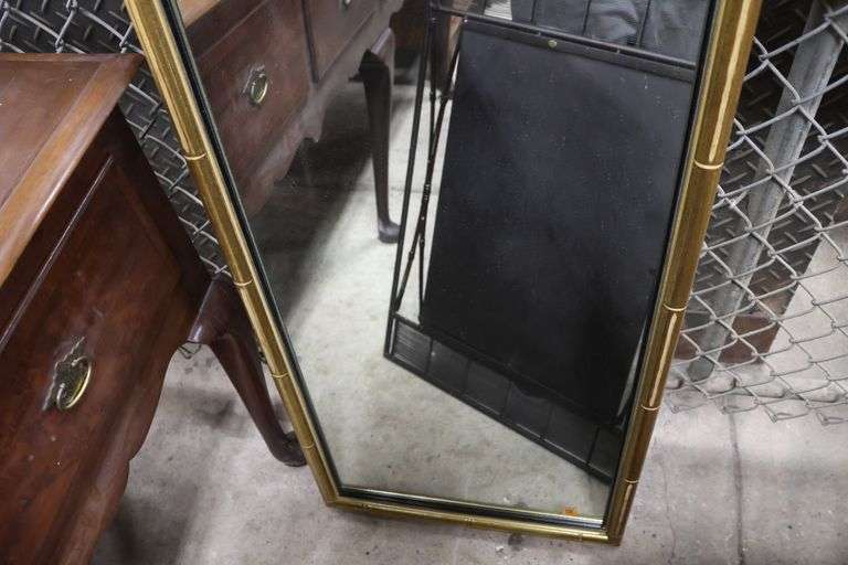 MCM Faux Bamboo Gilt Mirror - Dixon's Auction at Crumpton