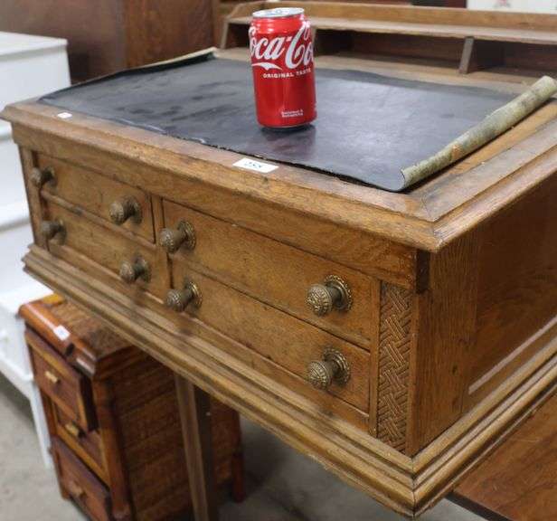 Antique Country Store Table Top Merchant's Desk, Peeling to Writing ...