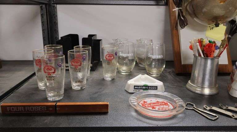 Lot Vintage Bar Advertising Items, Schlitz Beer Wall Sconce Lamps ...