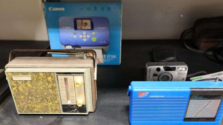 Lot of Vintage Radios & Cameras, Photo Printer Etc. - Dixon's Auction ...
