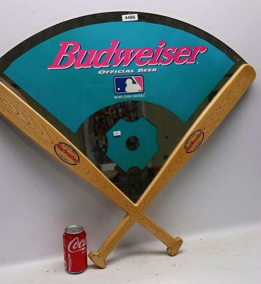 Vintage Budweiser Advertising Mirror - Dixon's Auction at Crumpton