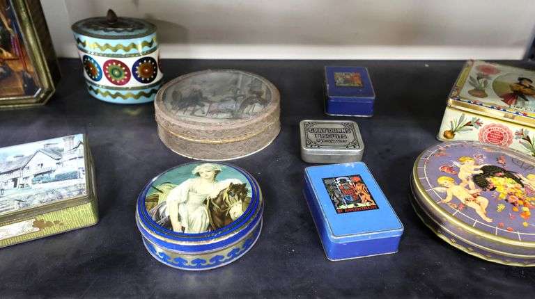 Lot of Vintage Metal Food Tin Boxes - Dixon's Auction at Crumpton