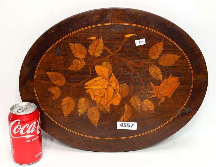 Antique Rose Inlaid Panel - Dixon's Auction at Crumpton