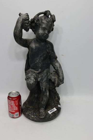 English Zinc Garden Statue of Bacchus - Dixon's Auction at Crumpton