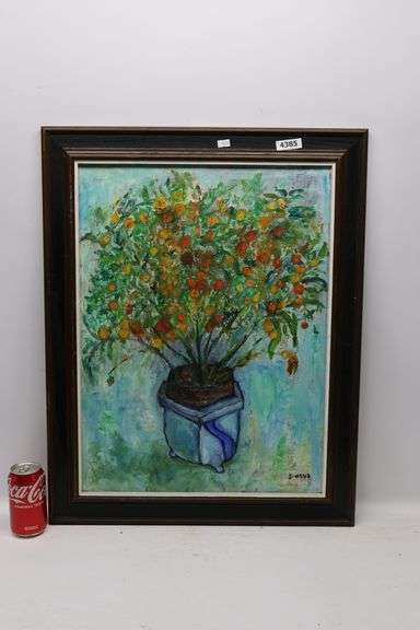 MCM Still Life Painting Signed Simons - Dixon's Auction at Crumpton