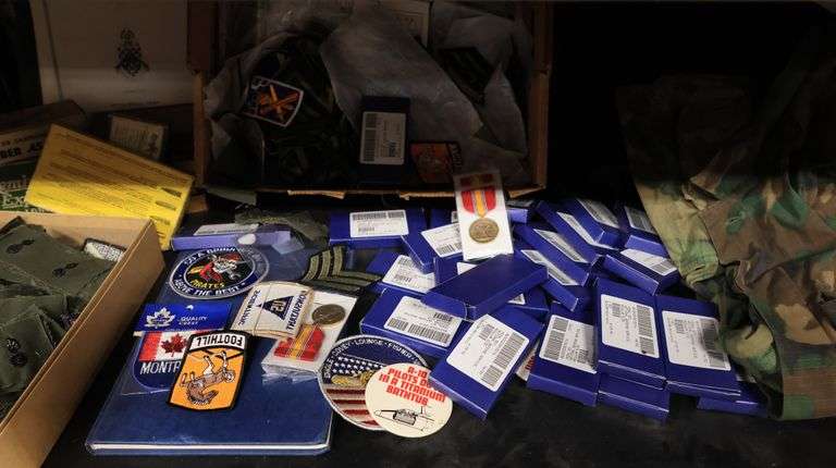 Lot of Vintage Military Clothing, Patches & National Defense Medals ...
