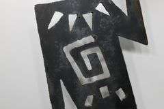 Vintage Post Modernist Wrought Iron Man Plant Stand-Signed - Dixon's ...