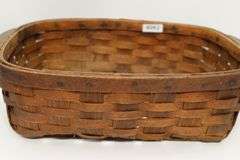 Antique Primitive Split Oak Basket - Dixon's Auction at Crumpton