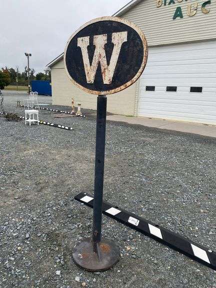 *NO STORAGE* Vintage Railroad Whistle Sign - Dixon's Auction at Crumpton
