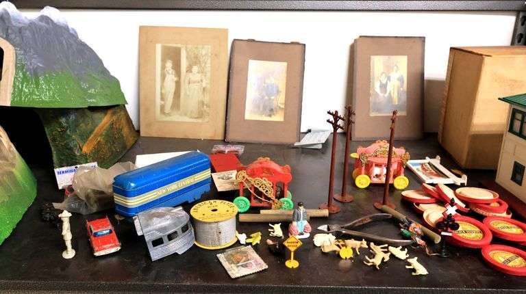 Lot Model Railroad Tunnels & Parts, Milk Bottle Caps, Antique Soldier ...