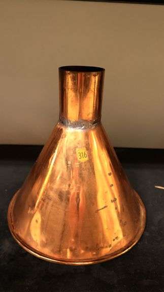 Large Vintage Copper Funnel - Dixon's Auction at Crumpton