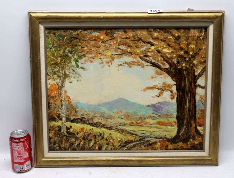 Charlie Reid "Autumn in the Berkshires" Painting - Dixon's Auction at ...