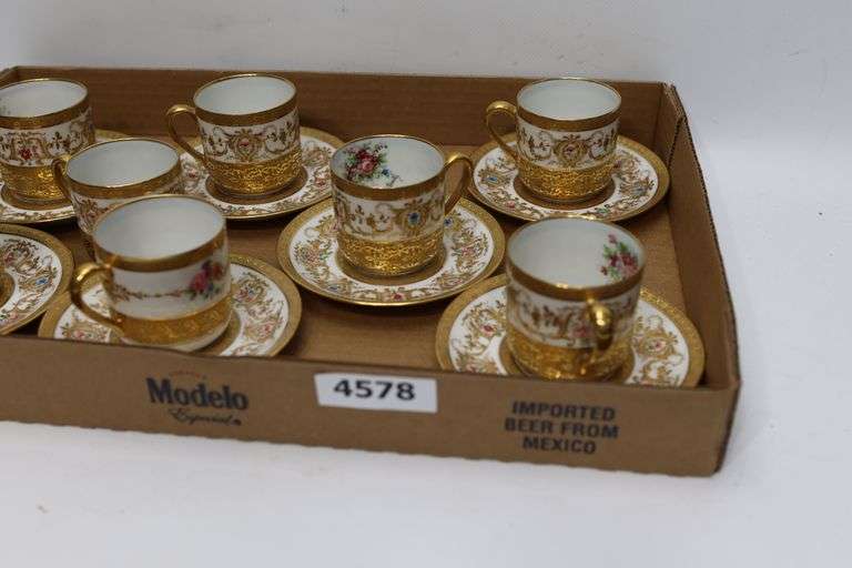 Antique Limoges Porcelain Cup and Saucers Retailed By B. Altman & Co ...