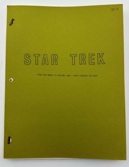 Star Trek: TOS Original Series Script "For The World Is Hollow, And I ...