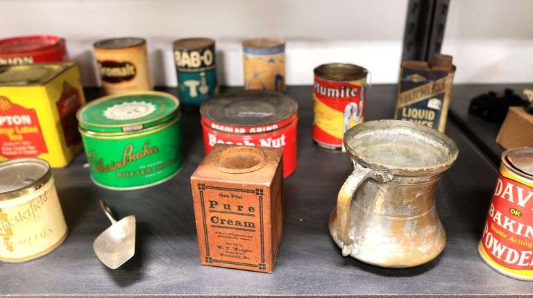 Collection of Vintage Advertising Food Tins - Dixon's Auction at Crumpton