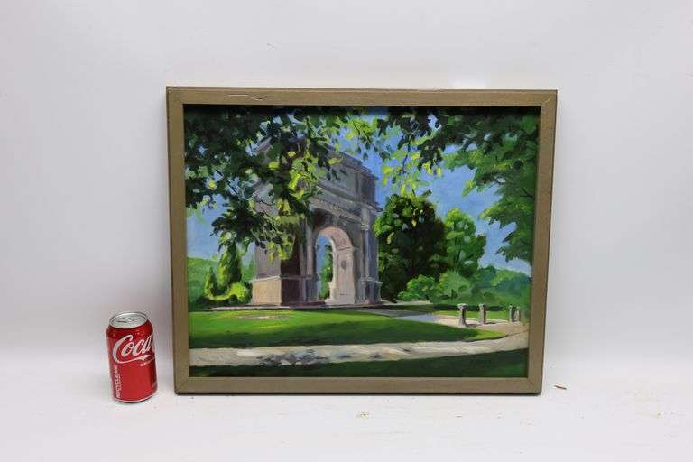 Harald Grote "Valley Forge Memorial Arch" Painting - Dixon's Auction at ...