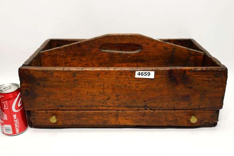 Antique Primitive Tool Caddy with Drawer - Dixon's Auction at Crumpton