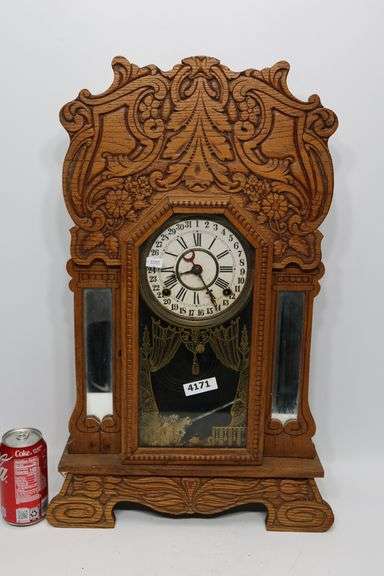 Antique Gingerbread Kitchen Calendar Clock - Dixon's Auction at Crumpton