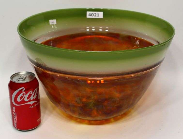 David Leppla Dkl Studio Art Glass Centerpiece - Dixon's Auction at Crumpton