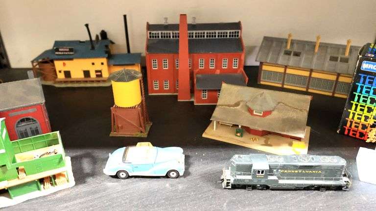 Lot of Vintage Model Railroad Buildings, Train Controller, Classic Car ...