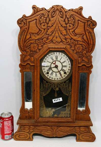 Antique Gingerbread Kitchen Calendar Clock - Dixon's Auction at Crumpton