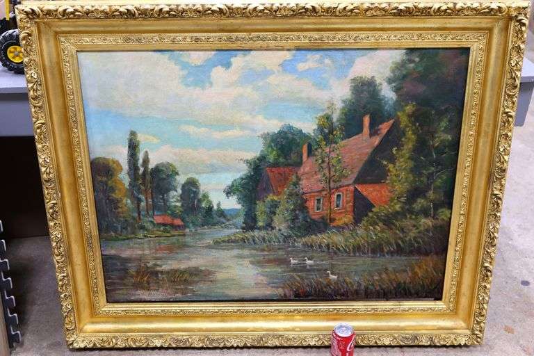 Samuel Baldwin Pratt Impressionist Landscape Painting - Dixon's Auction ...