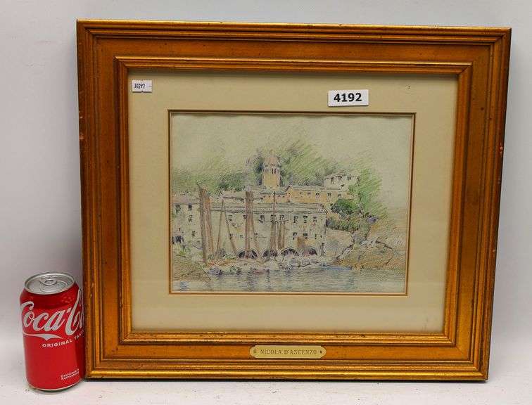 Nicola D'Ascenzo (Attributed) Pastel Landscape - Dixon's Auction at ...