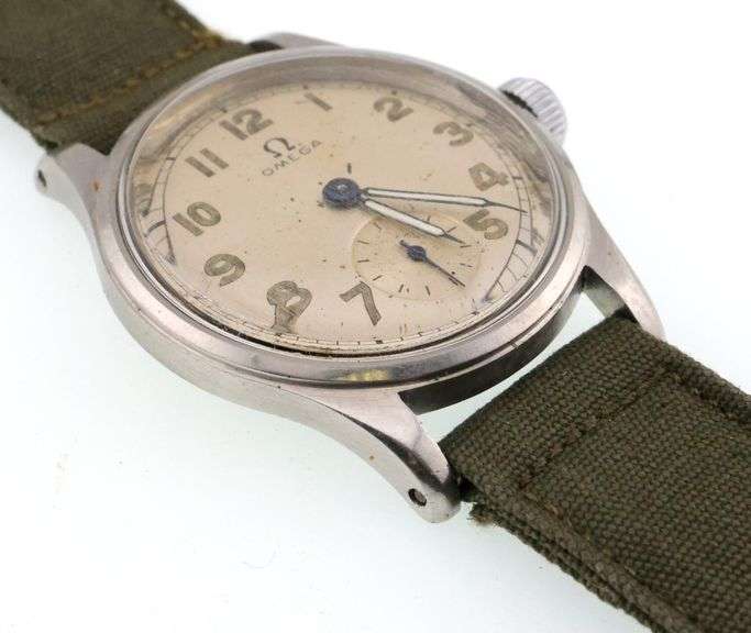 Omega WWII Mechanical Military Wrist Watch - Dixon's Auction at Crumpton
