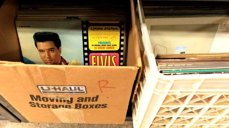 Collection of Vintage Record Albums & Singer Record Player - Dixon's ...
