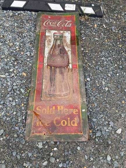 Metal Coca Cola Sign, Rust and Wear - Dixon's Auction at Crumpton