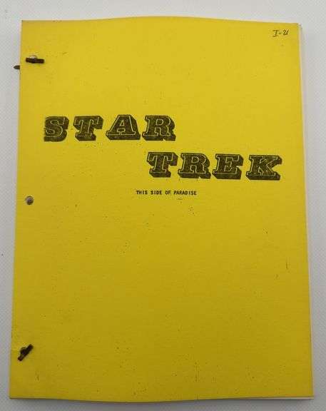 Star Trek: TOS Original Series Script "This Side Of Paradise" - Dixon's ...