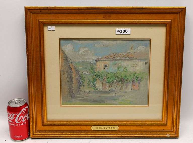 Nicola D'Ascenzo (Attributed) Pastel Landscape - Dixon's Auction at ...