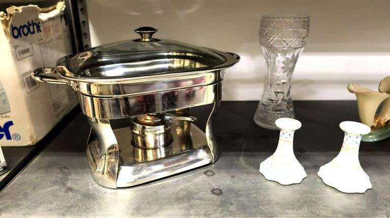 Kaiser China Dishes, Art Pottery Planter, Candlesticks, Crystal Wheel ...