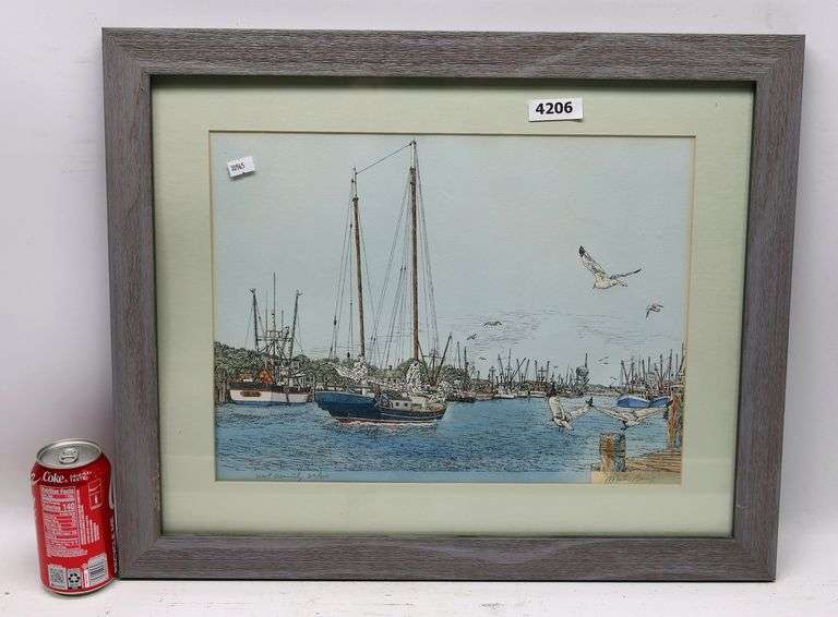 Martin Barry West Ocean City Print - Dixon's Auction at Crumpton