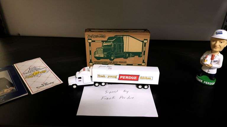Frank Perdue Signed Die-Cast Truck, Bobble Head & Booklet - Dixon's ...