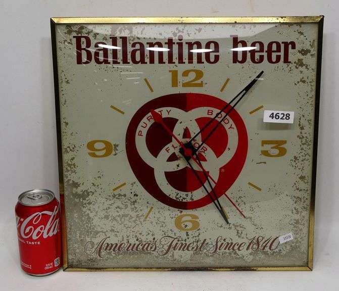 Vintage Ballantine Beer Advertising Clock - Dixon's Auction at Crumpton