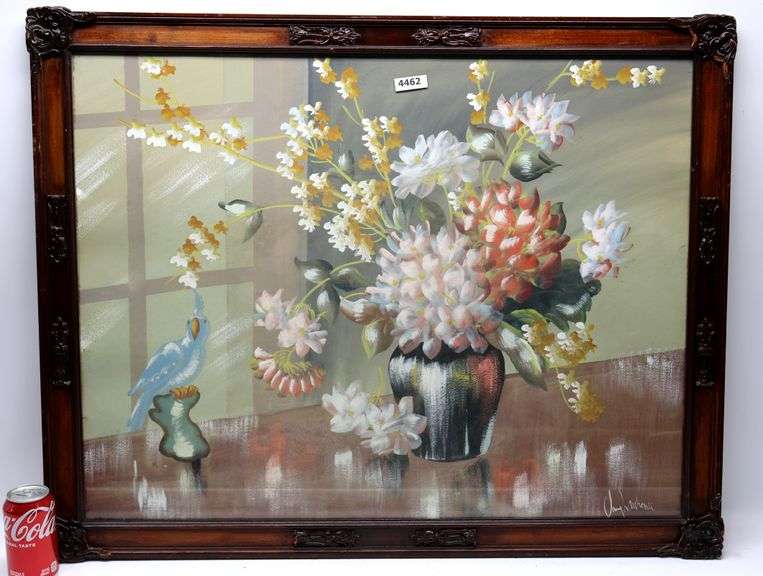 Vintage Watercolor Still Life Painting Signed Lawrence - Dixon's ...