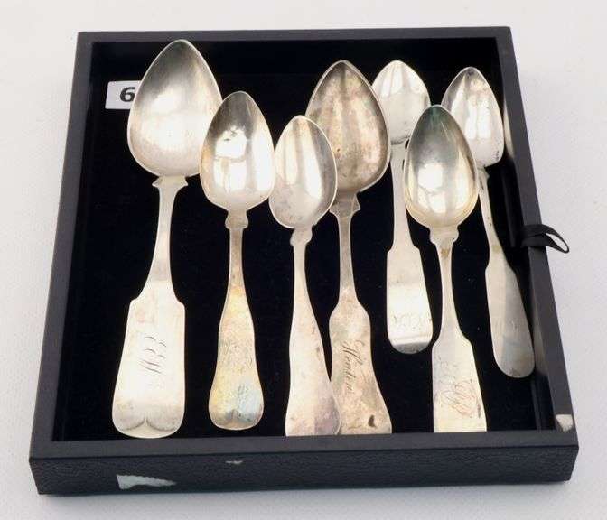 (7) American Coin Silver Spoons, Various Makers, 4.0 ozt - Dixon's ...