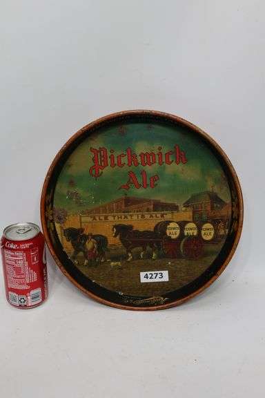 Vintage Pickwick Ale Beer Tray - Dixon's Auction at Crumpton