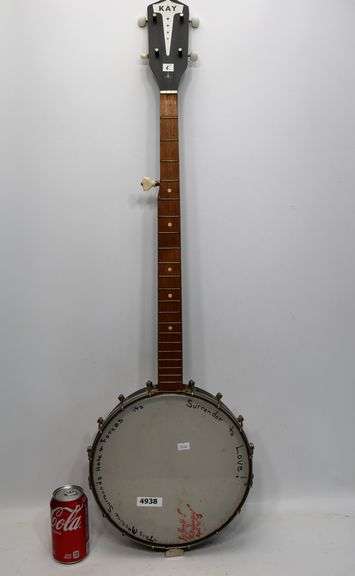 Vintage Kay Banjo with Pete Seeger Signature - Dixon's Auction at Crumpton
