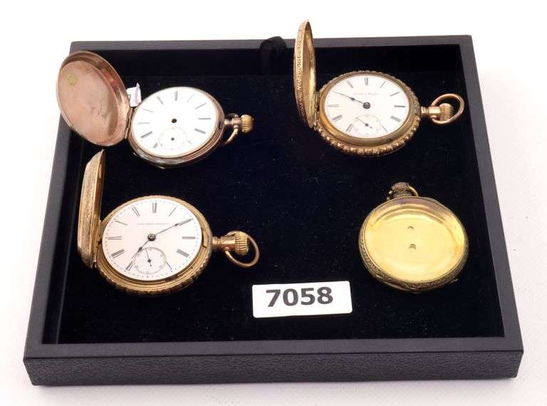 Tray Lot of Pocket Watches & Cases - Dixon's Auction at Crumpton
