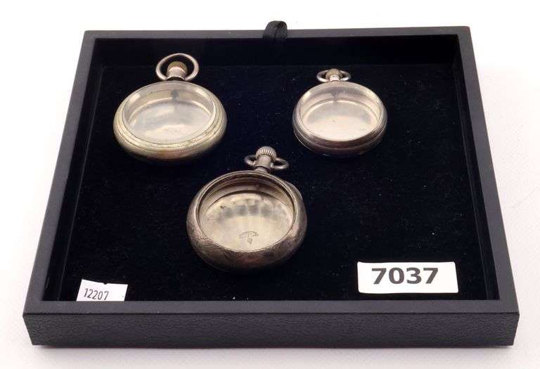 Tray Lot of Pocket Watch Cases - Dixon's Auction at Crumpton