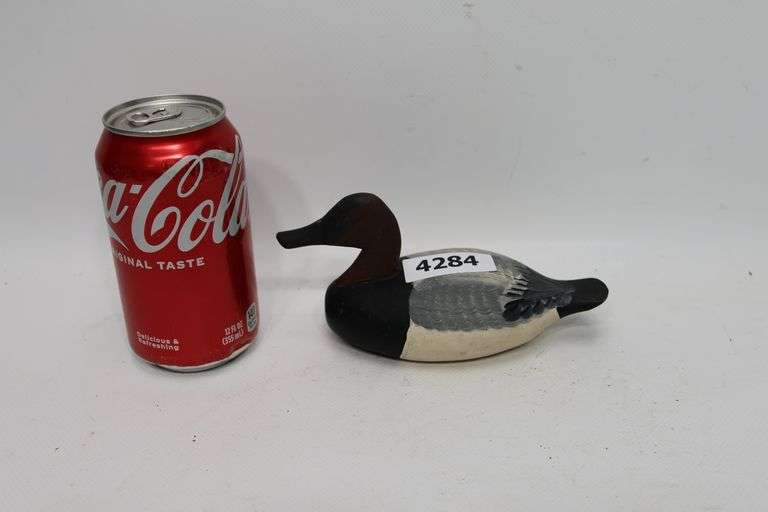 Jesse Urie Miniature Canvasback Duck Decoy - Dixon's Auction at Crumpton