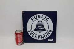 Bell Public Telephone Porcelain Flange Sign - Dixon's Auction at Crumpton