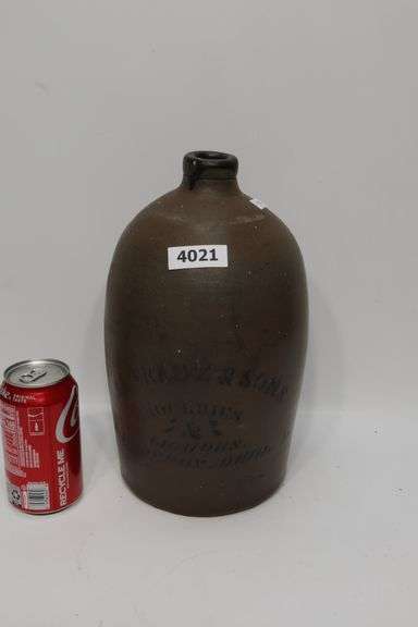 J.A. Franz & Sons, Pomeroy, Ohio Stoneware Advertising Jug - Dixon's ...