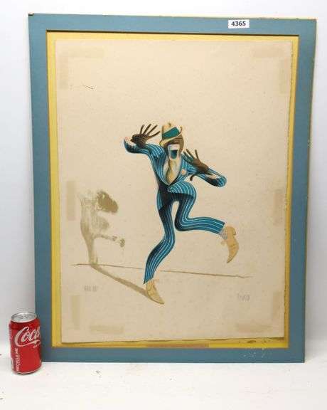 AL Hirschfeld Artist's Proof Print, Unframed with Foxing and Tape Marks ...