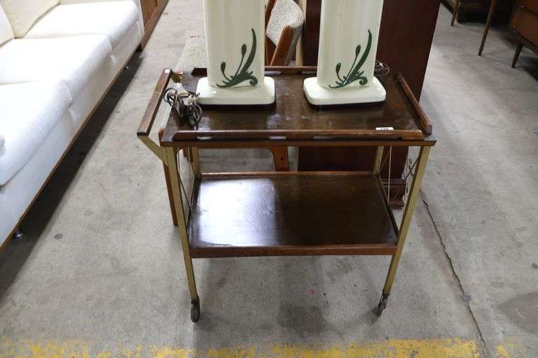 MCM Two Tier Bar Cart - Dixon's Auction at Crumpton